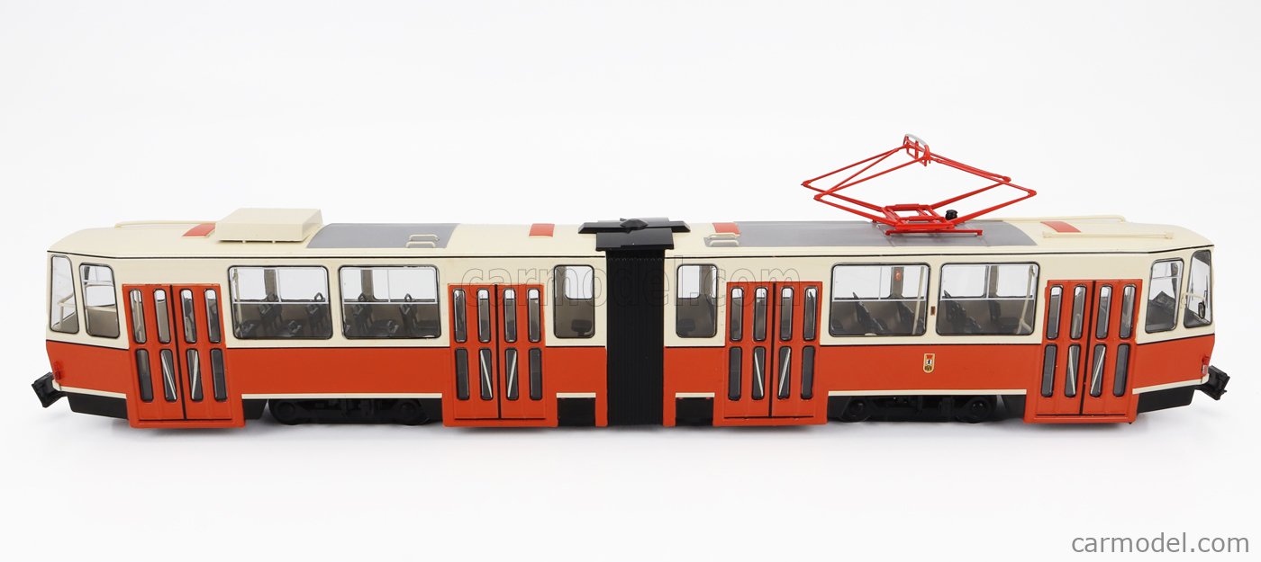 PREMIUM CLASSIXXS 47187 Scale 1/43 | TATRA KT4 TRAM BVB BERLIN TRASPORTO PUBBLICO 1980 CREAM ORANGE