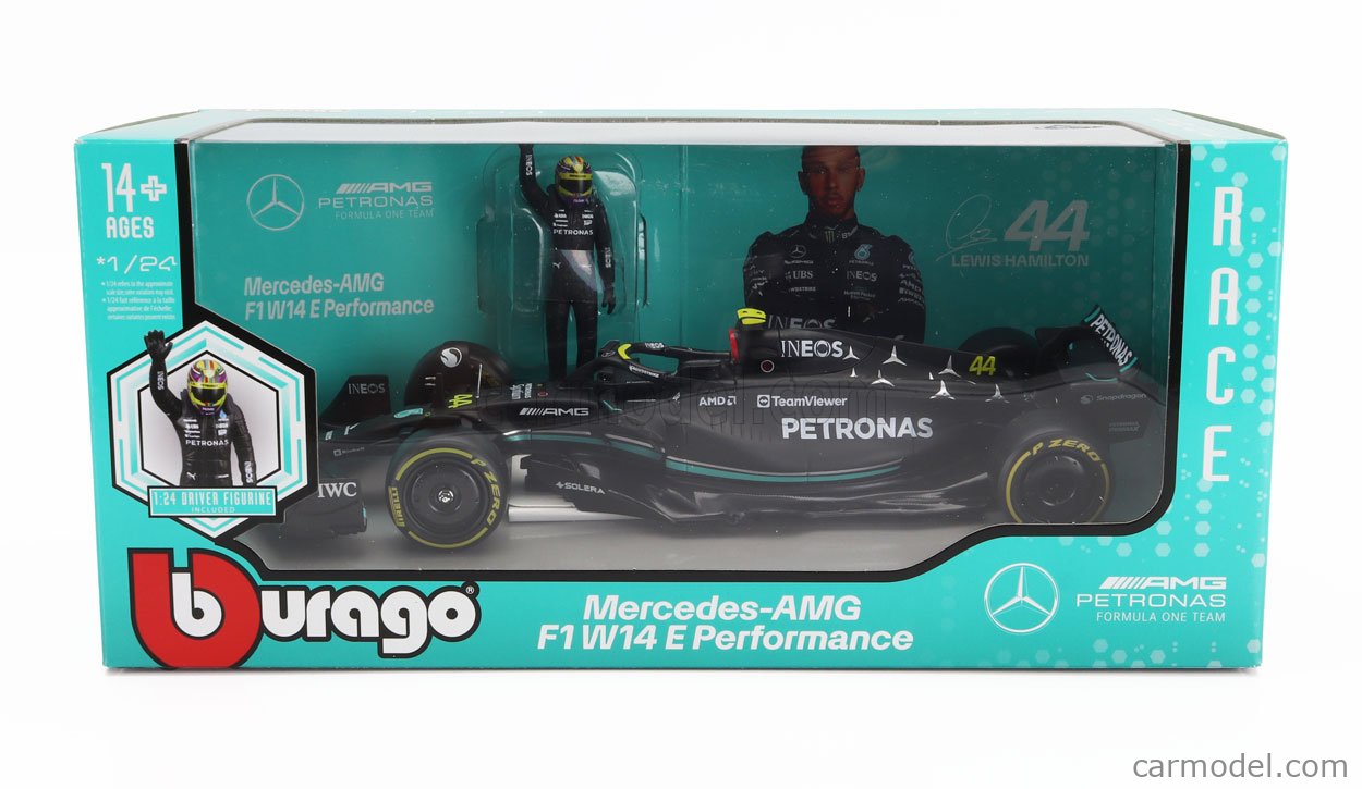 BURAGO 18-28037-HAM Scale 1/24 | MERCEDES GP F1 W14 TEAM MERCEDES-AMG ...