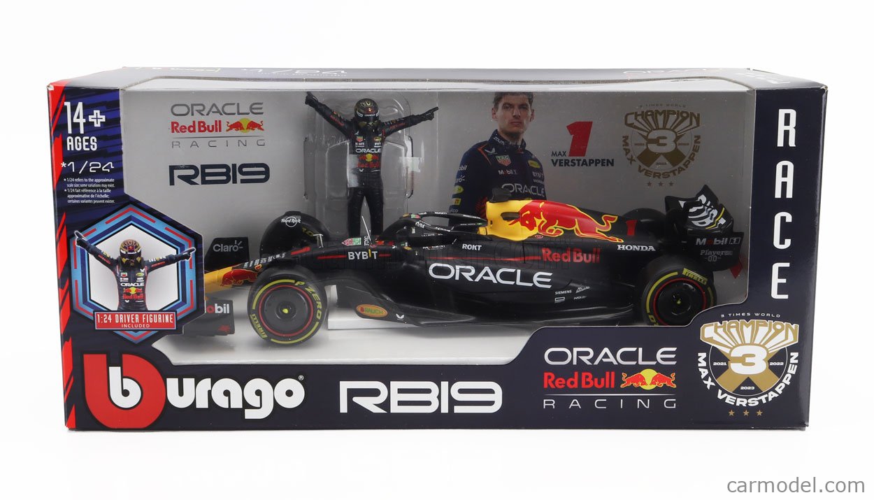 BURAGO 18-28036-VER Scale 1/24 | RED BULL F1 RB19 TEAM ORACLE RED BULL ...
