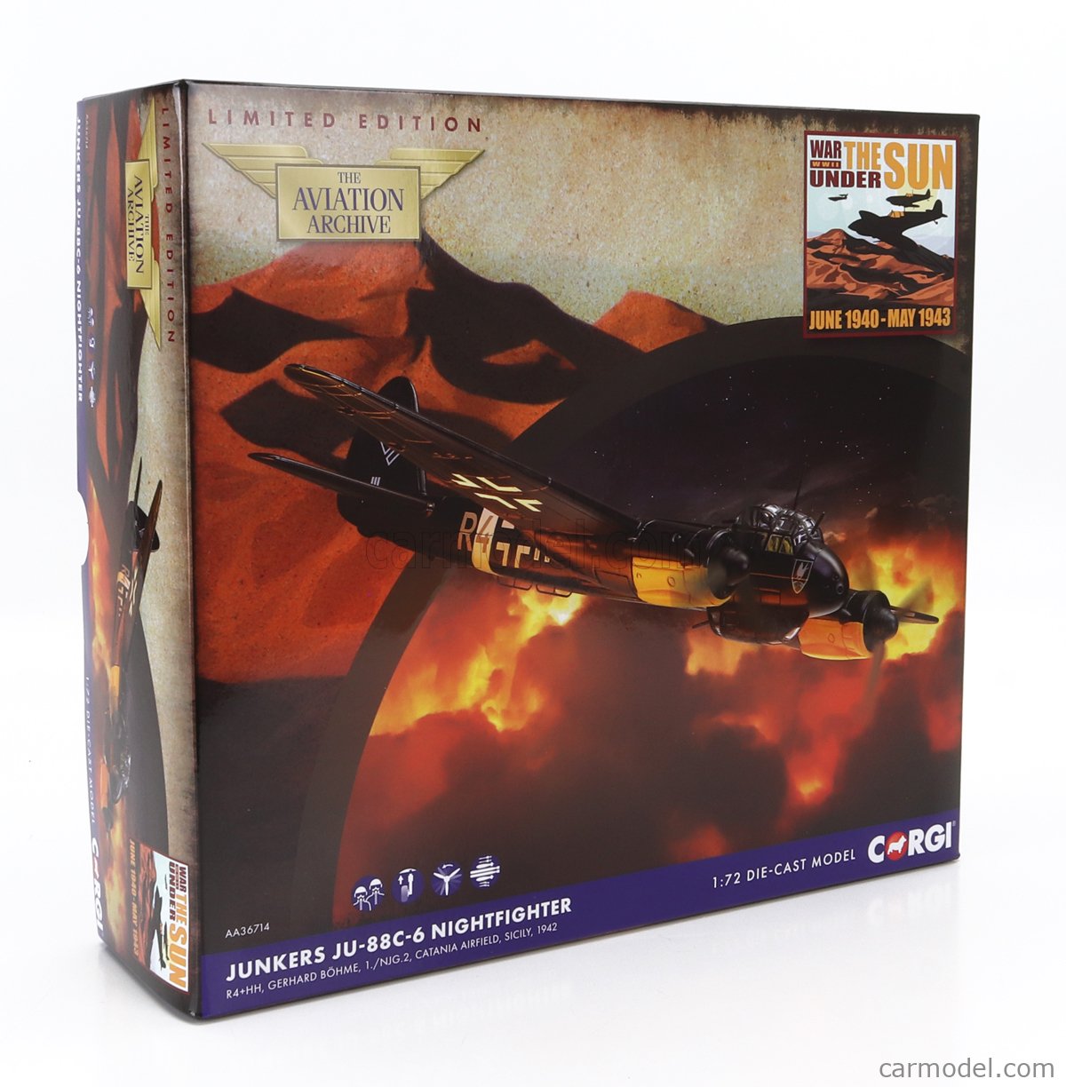CORGI AA36714 Scala 1/72 | JUNKERS JU-88C-6 CATANIA ITALY MILITARY ...