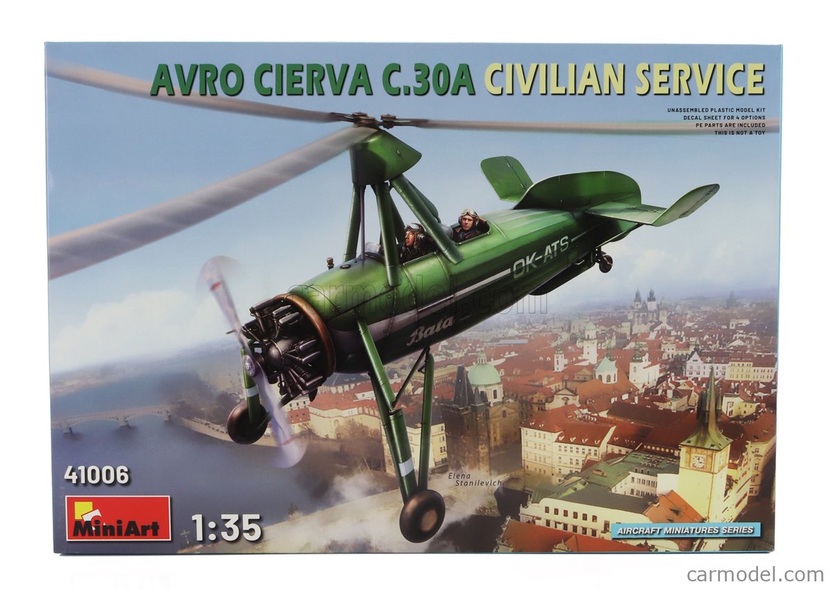 MINIART 41006 Scale 1/35 | AVRO CIERVA C.30 AIRPLANE CIVILIAN SERVICE ...