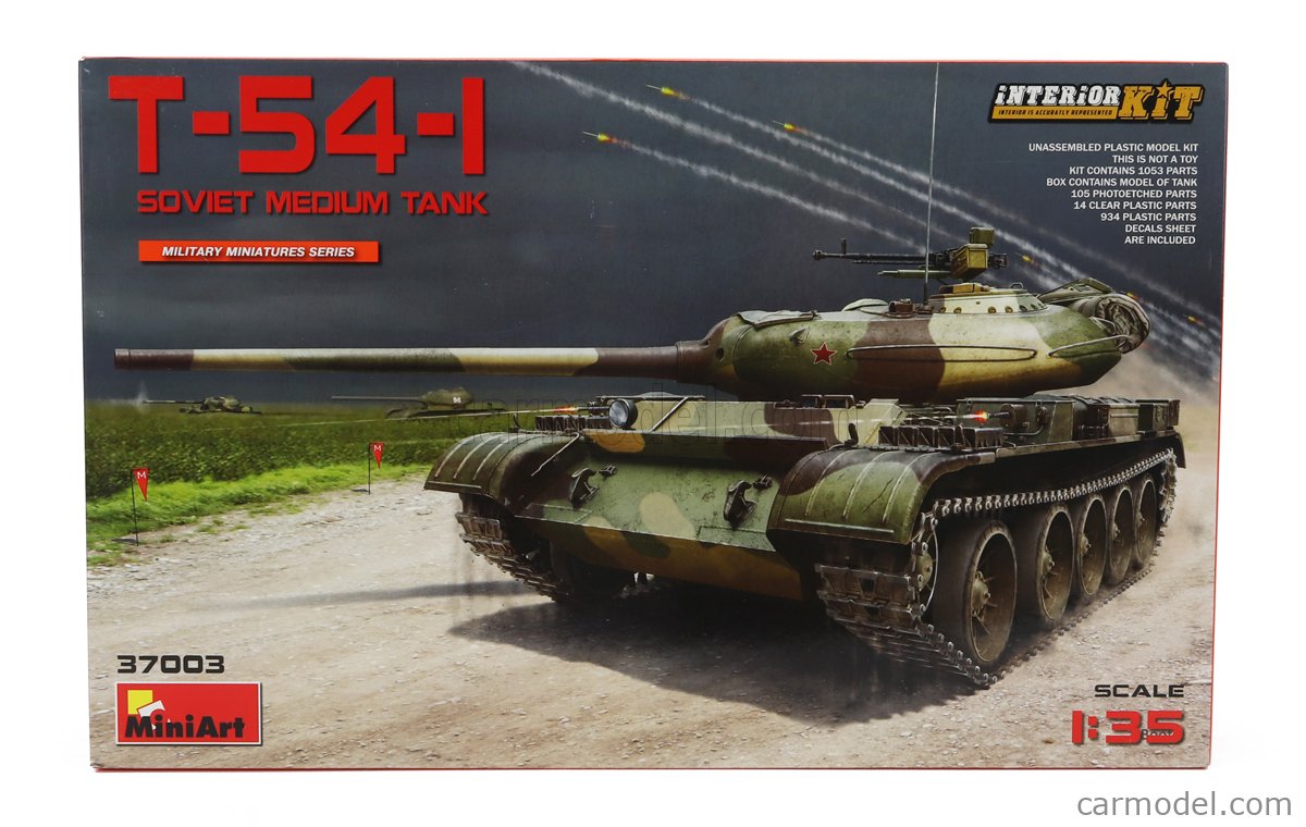 MINIART 37003 Scale 1/35 | TANK T-54-I SOVIET MEDIUM MILITARY TANK 1945