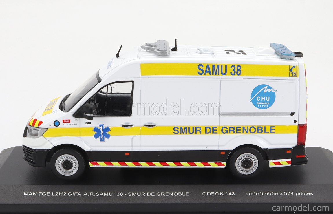 ODEON ODEON148 Scale 1/43 | MAN TGE L2H2 GIFA A.R. SAMU 38 SMUR DE ...