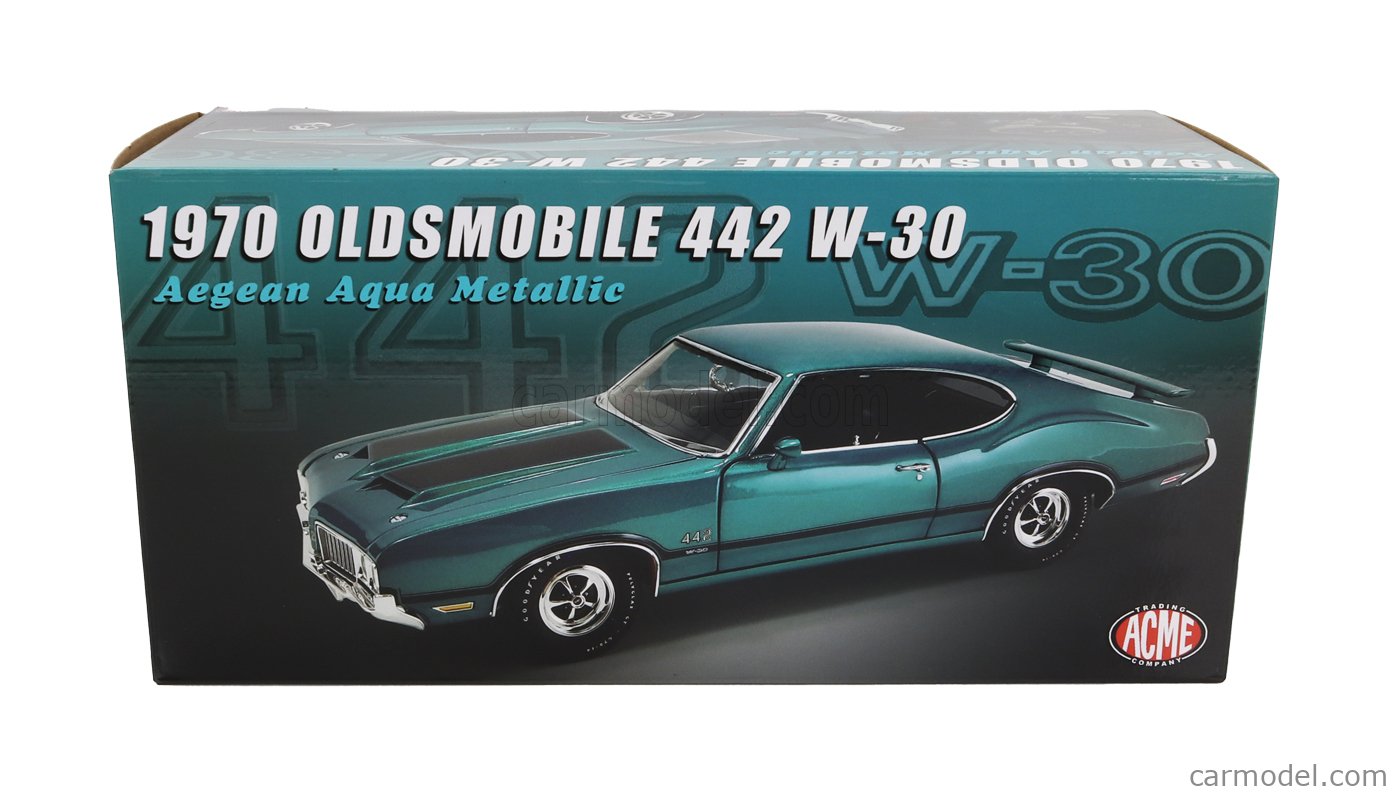 ACME-MODELS A1805627 Scale 1/18 | OLDSMOBILE 442 W-30 COUPE 1970 AEGEAN ...