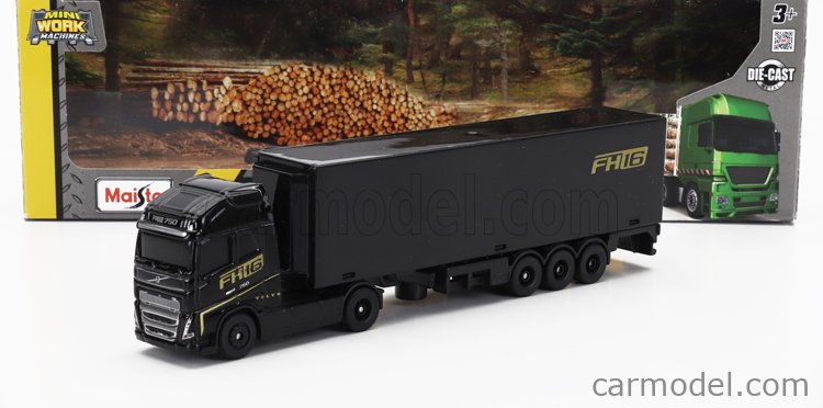 MAISTO 11682-02 Scale 1/64 | VOLVO FH16 XL 750 TRUCK 2018 BLACK