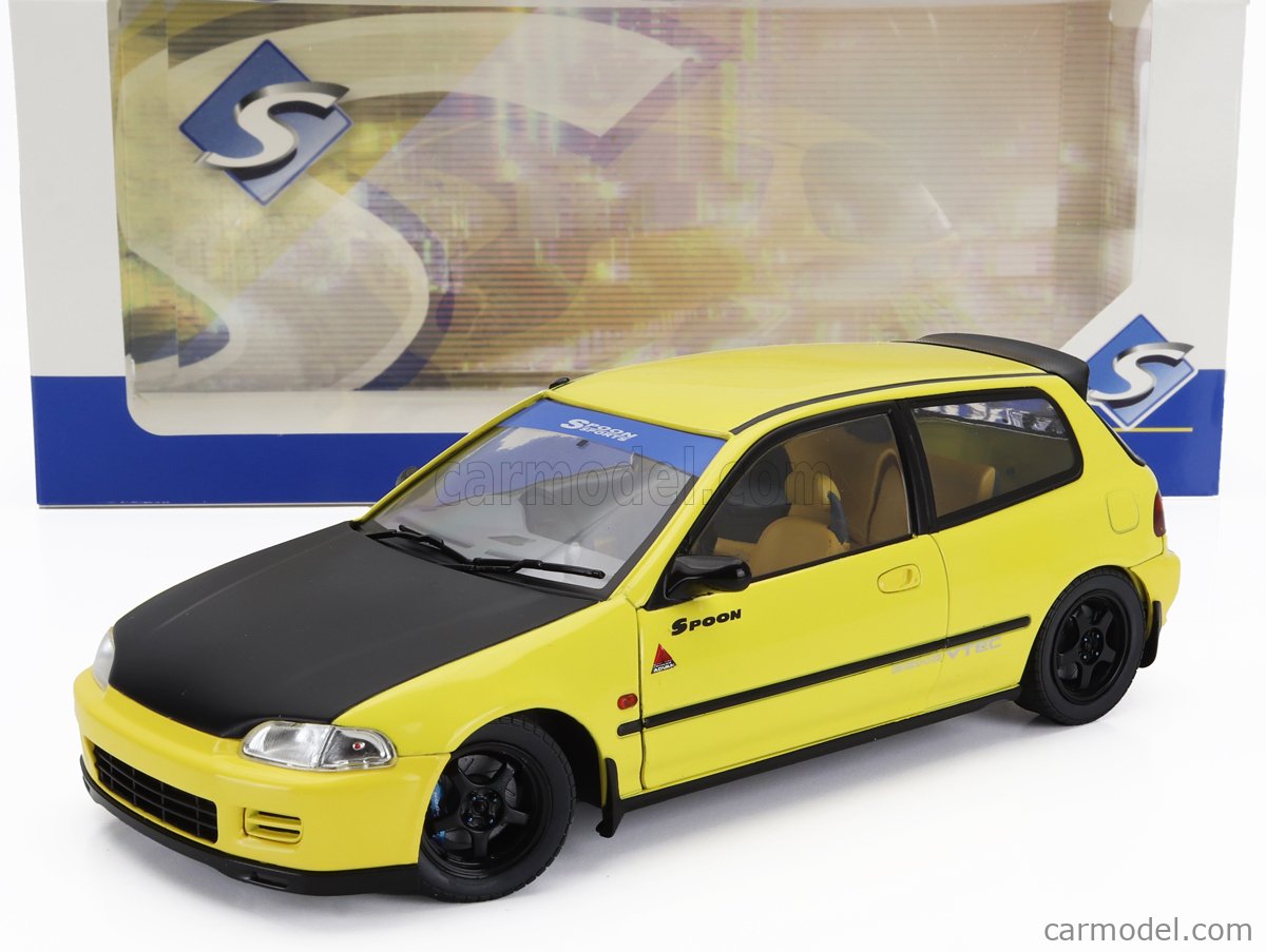 SOLIDO 1810402 Scale 1/18 | HONDA CIVIC (EG6) SiR II SPOON 1991 YELLOW BLACK