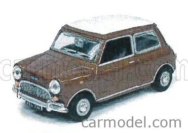 HONGWELL C251PND-41380 Scale 1/43 | MINI COOPER 1969 BROWN WHITE
