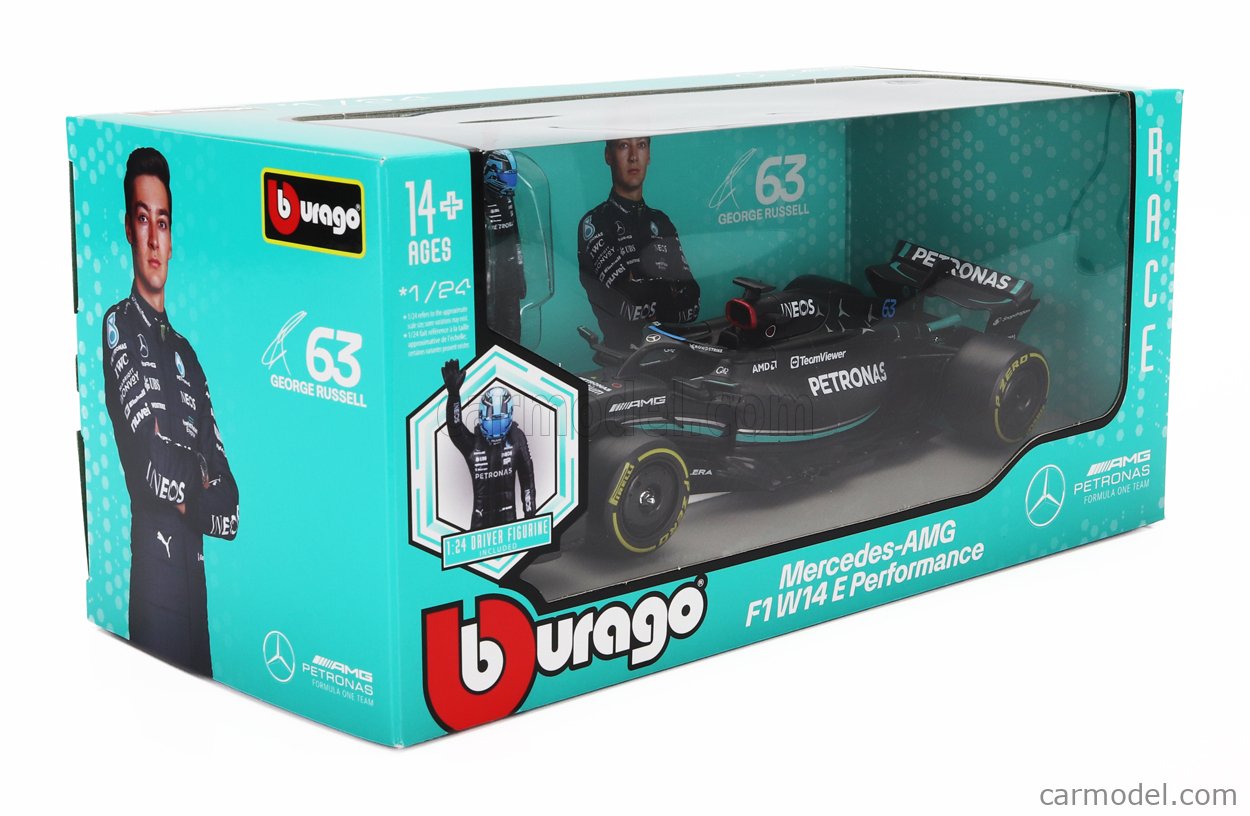 BURAGO 18-28037-RUS Scale 1/24 | MERCEDES GP F1 W14 TEAM MERCEDES-AMG ...