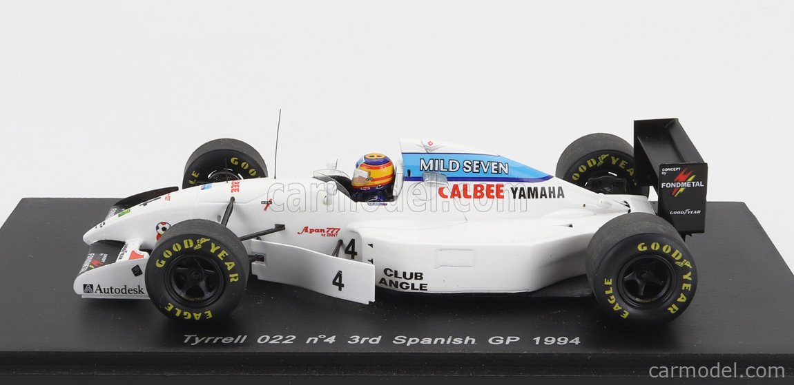 SPARK-MODEL S1597 Escala 1/43 | TYRRELL F1 022 N 4 3rd SPAIN GP 1994 ...