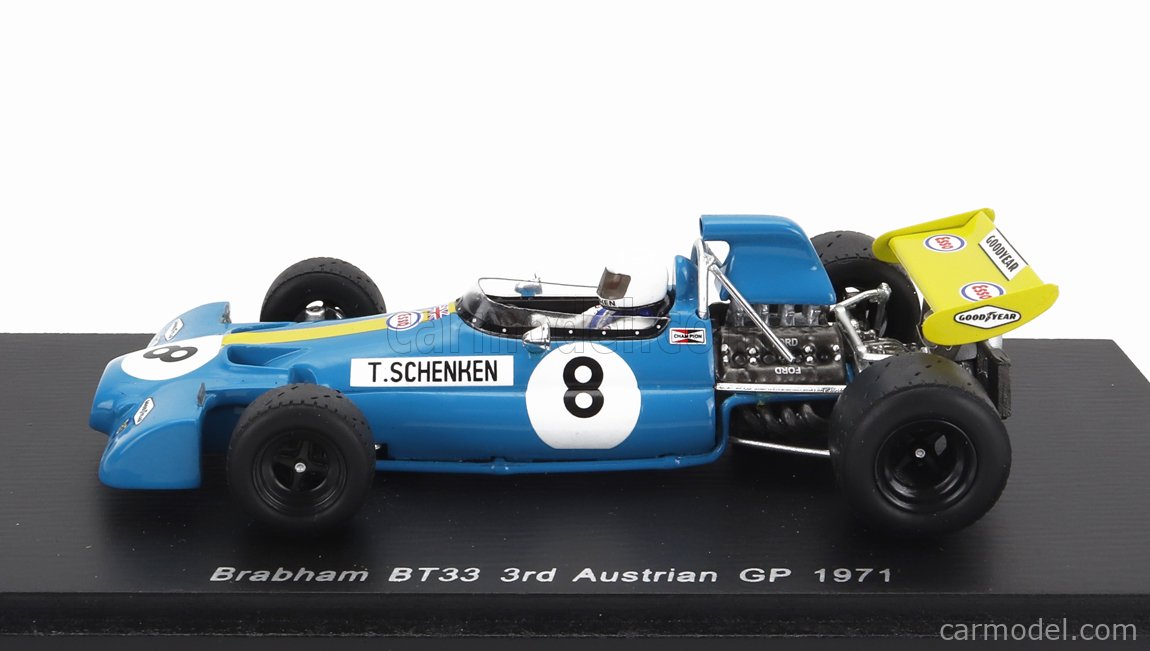 SPARK-MODEL S4341 Echelle 1/43 | BRABHAM F1 BT33 TEAM MOTOR RACING DEVELOPMENTS N 8 3rd AUSTRIAN ...