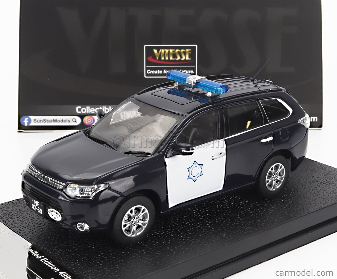VITESSE 29393 Scale 1/43 | MITSUBISHI OUTLANDER MACAU POLICE 2010 BLACK ...