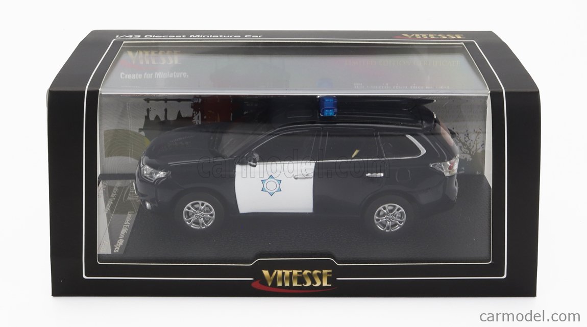 VITESSE 29393 Scale 1/43 | MITSUBISHI OUTLANDER MACAU POLICE 2010 BLACK ...