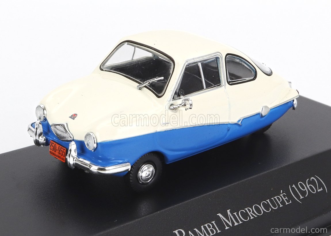 EDICOLA ARG097 Scale 1/43 | BAMBI MICRO COUPE 1962 WHITE BLUE