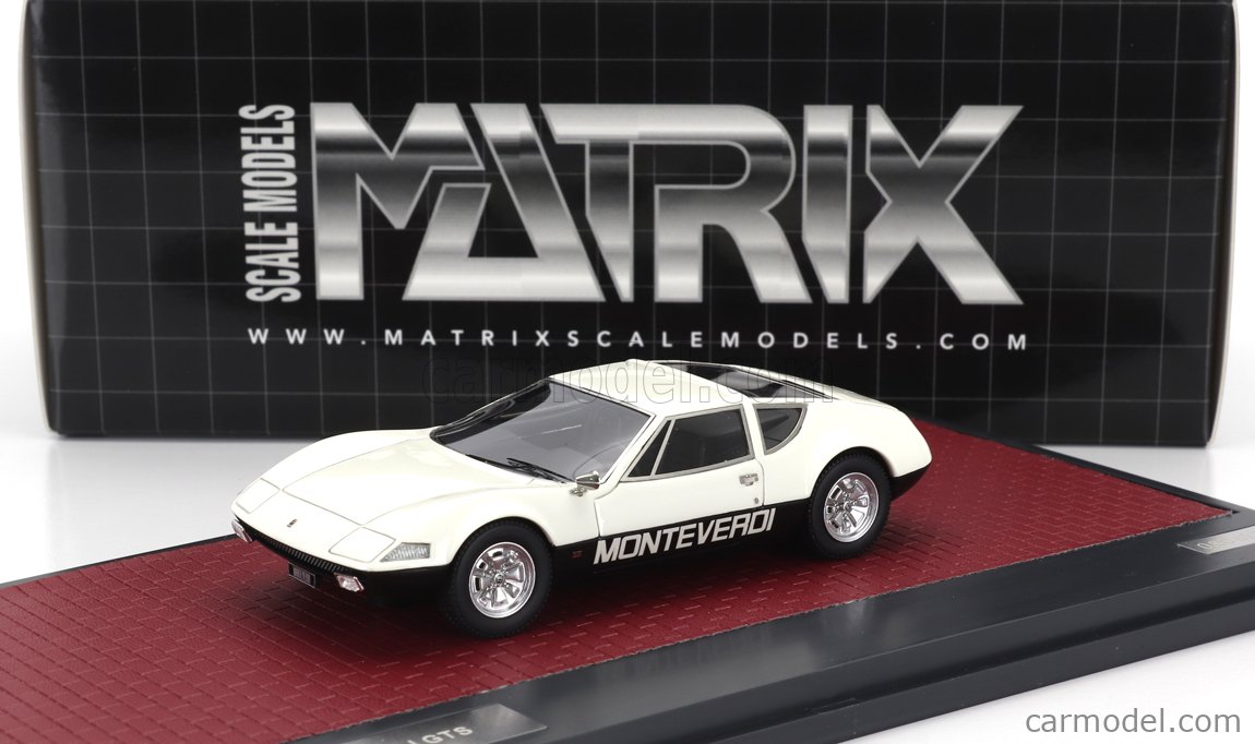 MATRIX SCALE MODELS MX41308-033 Escala 1/43 | MONTEVERDI HAI 450 GTS 1973 WHITE BLACK