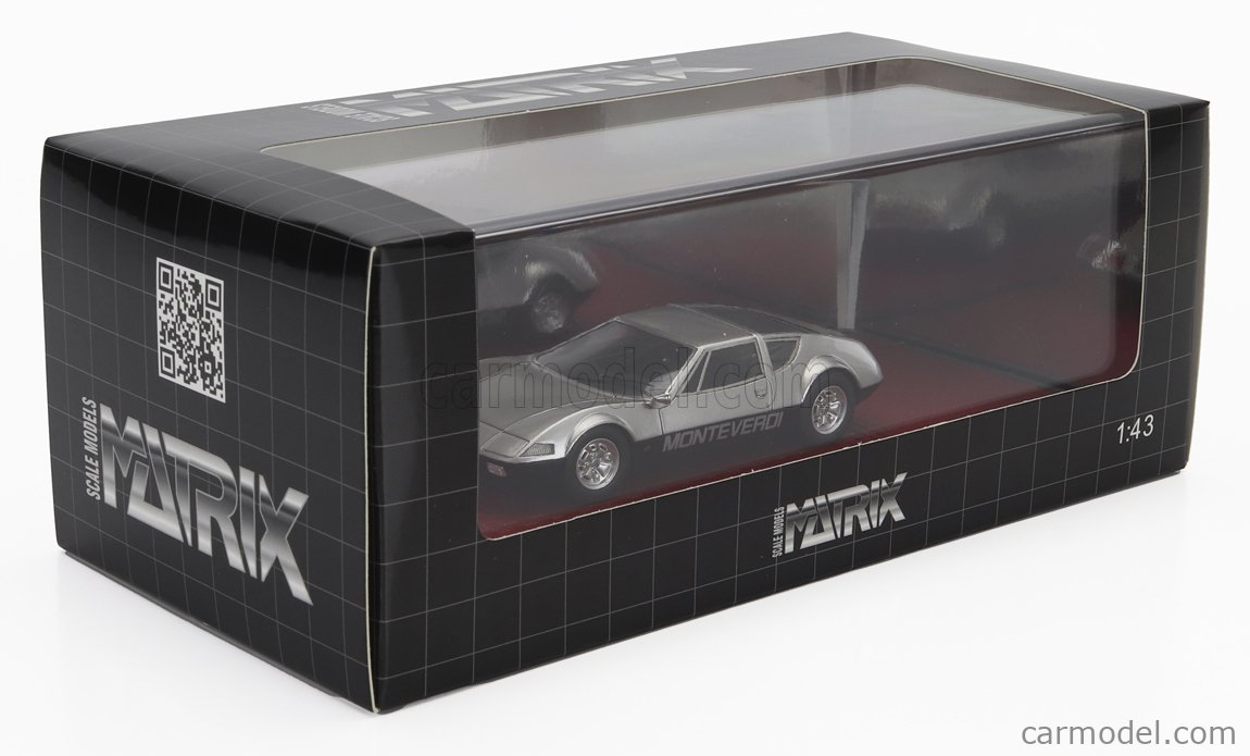 MATRIX SCALE MODELS MX41308-032 Scale 1/43 | MONTEVERDI HAI 450 GTS 1973 SILVER BLACK