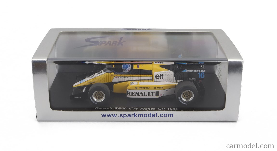 SPARK-MODEL S1709 Escala 1/43 | RENAULT F1 RE50 N 16 FRENCH GP 1984 ...