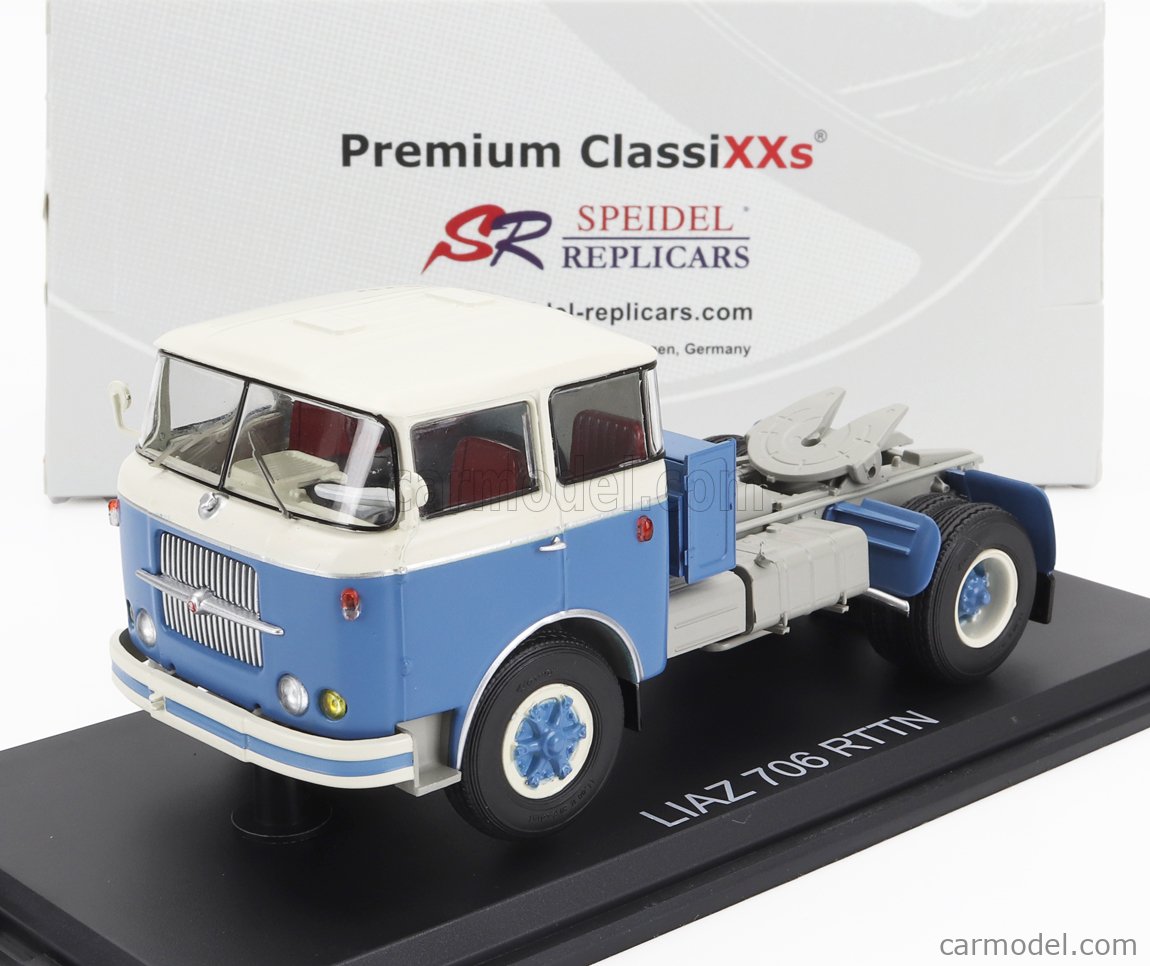 Premium Classixxs 47166 Escala 143 Liaz 706 Rttn Tractor Truck 2 Assi 1978 Light Blue White