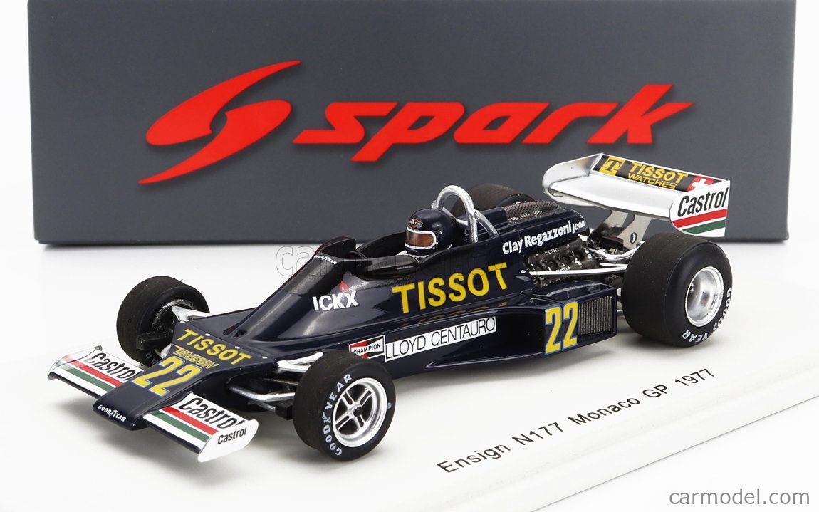 SPARK-MODEL S4813 Scale 1/43 | ENSIGN F1 N177 N 22 MONACO GP 1977 JACKY ...