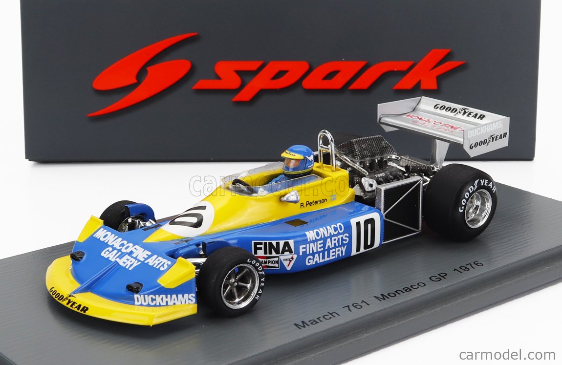 SPARK-MODEL S5370 Масштаб 1/43 | MARCH F1 761 N 10 MONACO GP 1976 RONNIE PETERSON YELLOW LIGHT BLUE