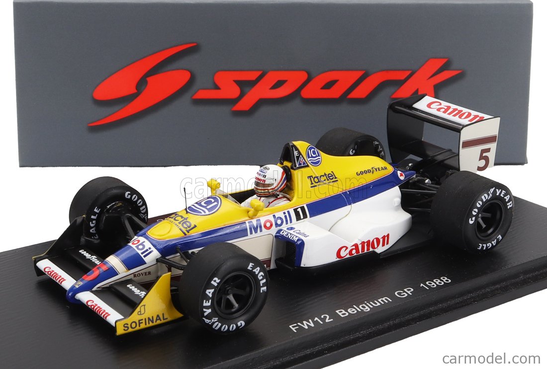 SPARK-MODEL S4027 Escala 1/43 | WILLIAMS F1 FW12 N 5 BELGIUM GP 1988 ...