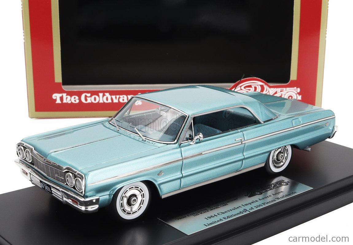 GOLDVARG GC073B Scale 1/43 | CHEVROLET IMPALA CABRIOLET 1964 AZURRE
