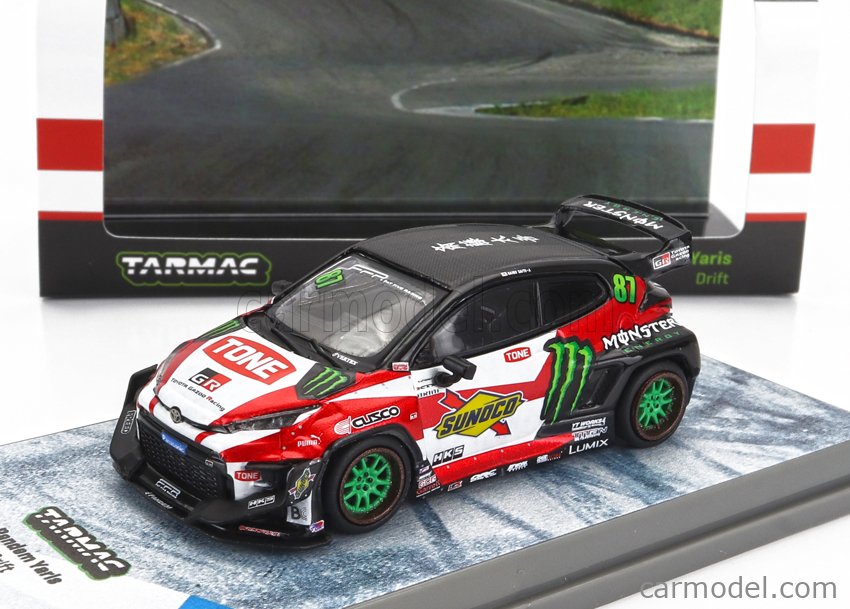 TARMAC T64-080-MON Scale 1/64 | TOYOTA YARIS N 87 PANDEM DRIFT 2022 ...