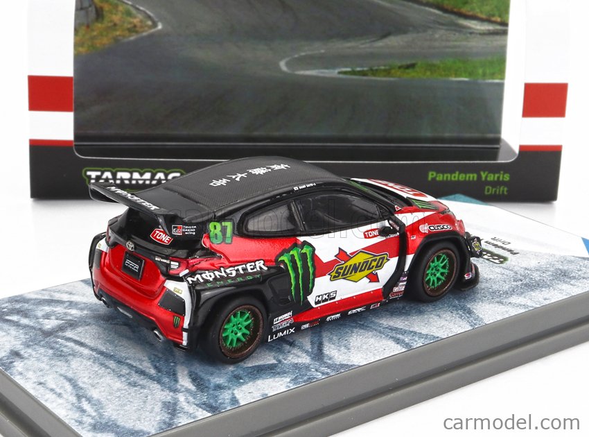 TARMAC T64-080-MON Scale 1/64 | TOYOTA YARIS N 87 PANDEM DRIFT 2022 ...