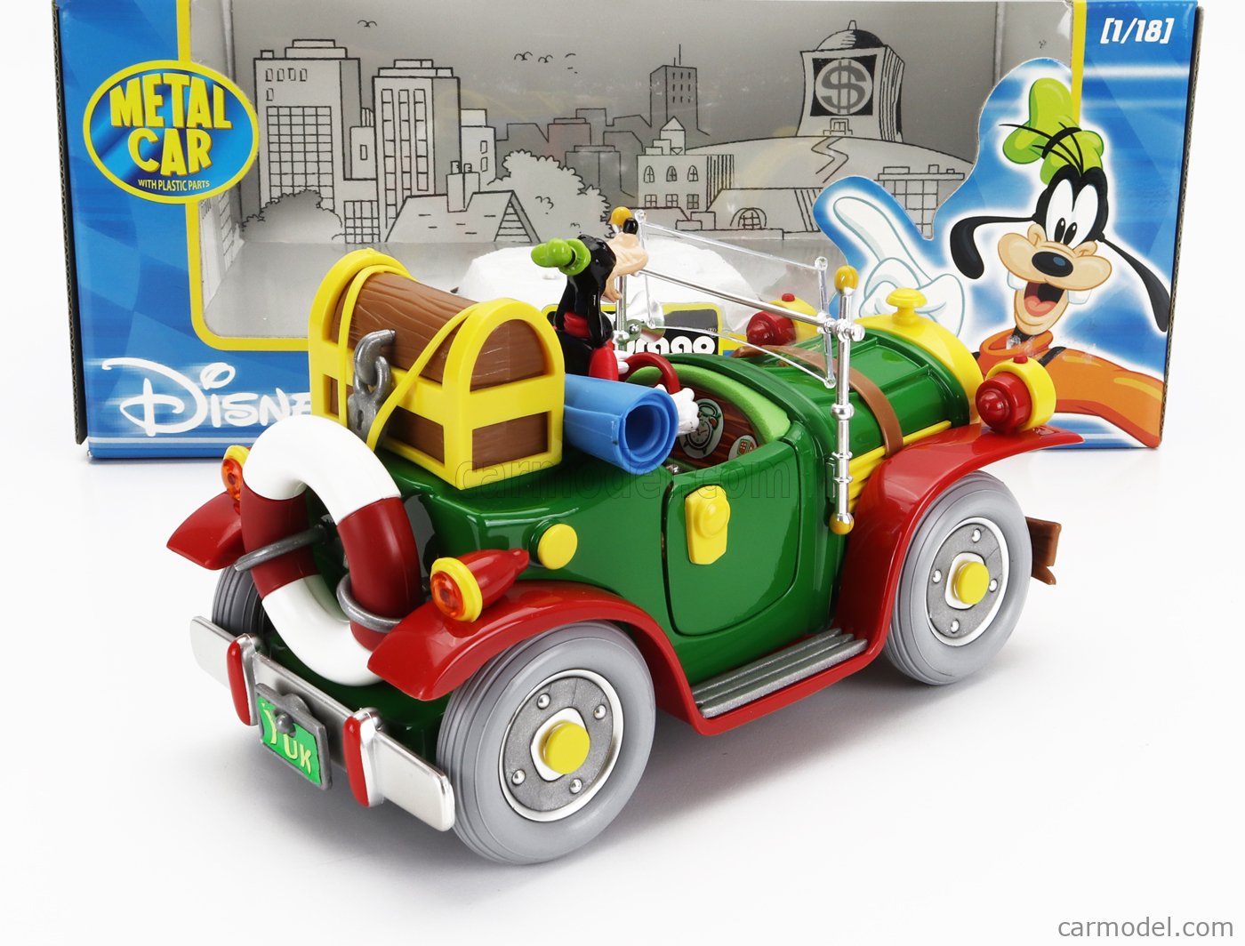 BURAGO 2604 Scale 1/18 | WALT DISNEY AUTO DI PIPPO - GOOFY CAR GREEN RED