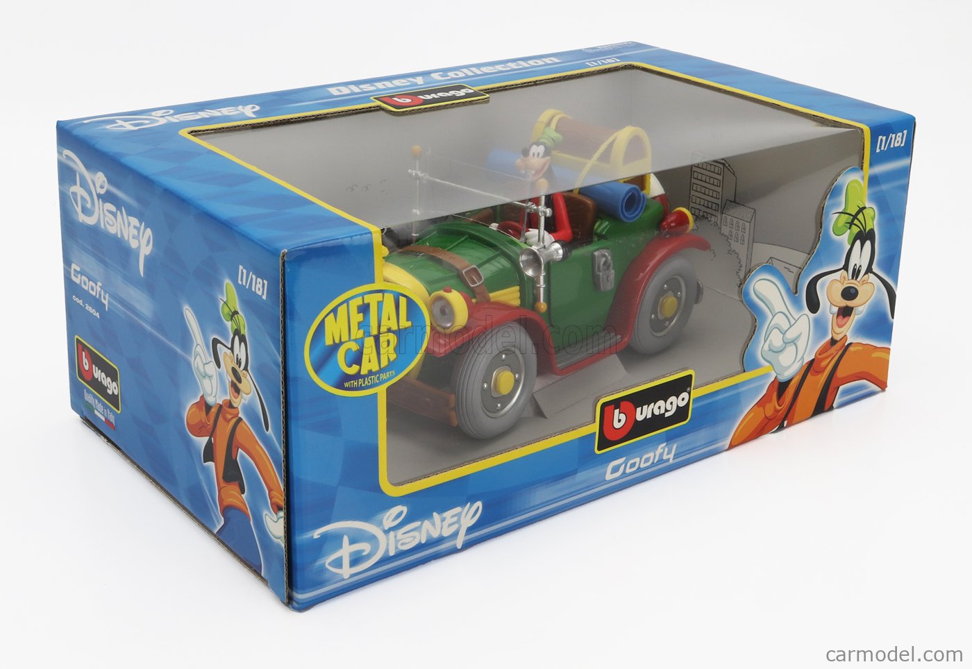 BURAGO 2604 Scale 1/18 | WALT DISNEY AUTO DI PIPPO - GOOFY CAR GREEN RED