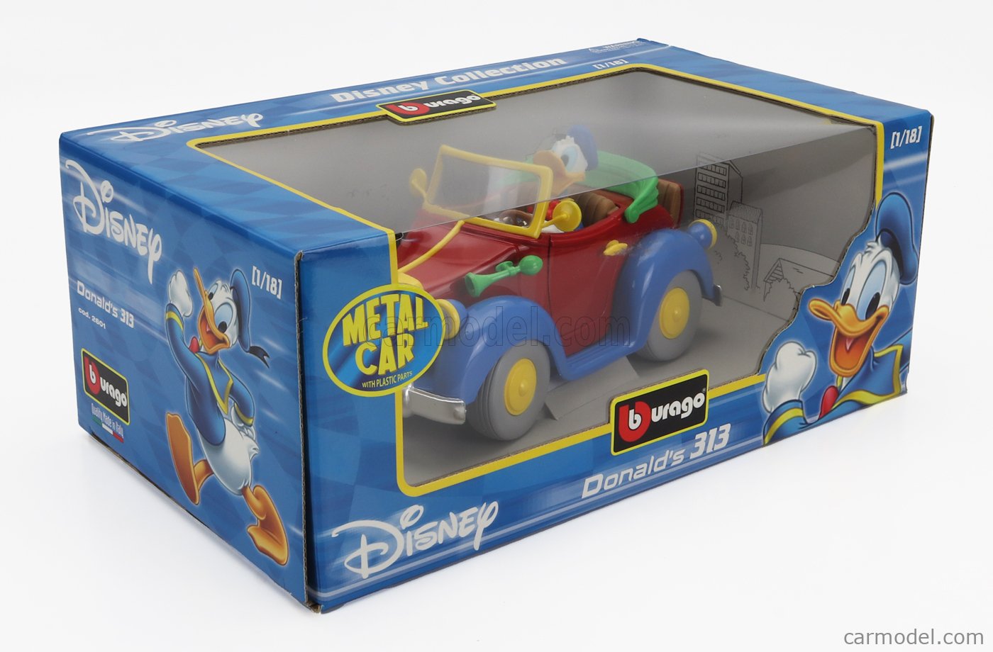 BURAGO 2601 Scale 1/18 | WALT DISNEY AUTO 313 DI PAPERINO - DONALD DUCK ...