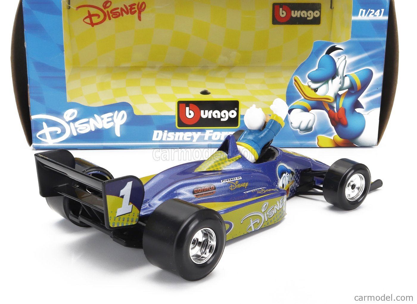 BURAGO 2903 Masstab: 1/24 | WALT DISNEY F1 N 1 RACING DI PAPERINO ...