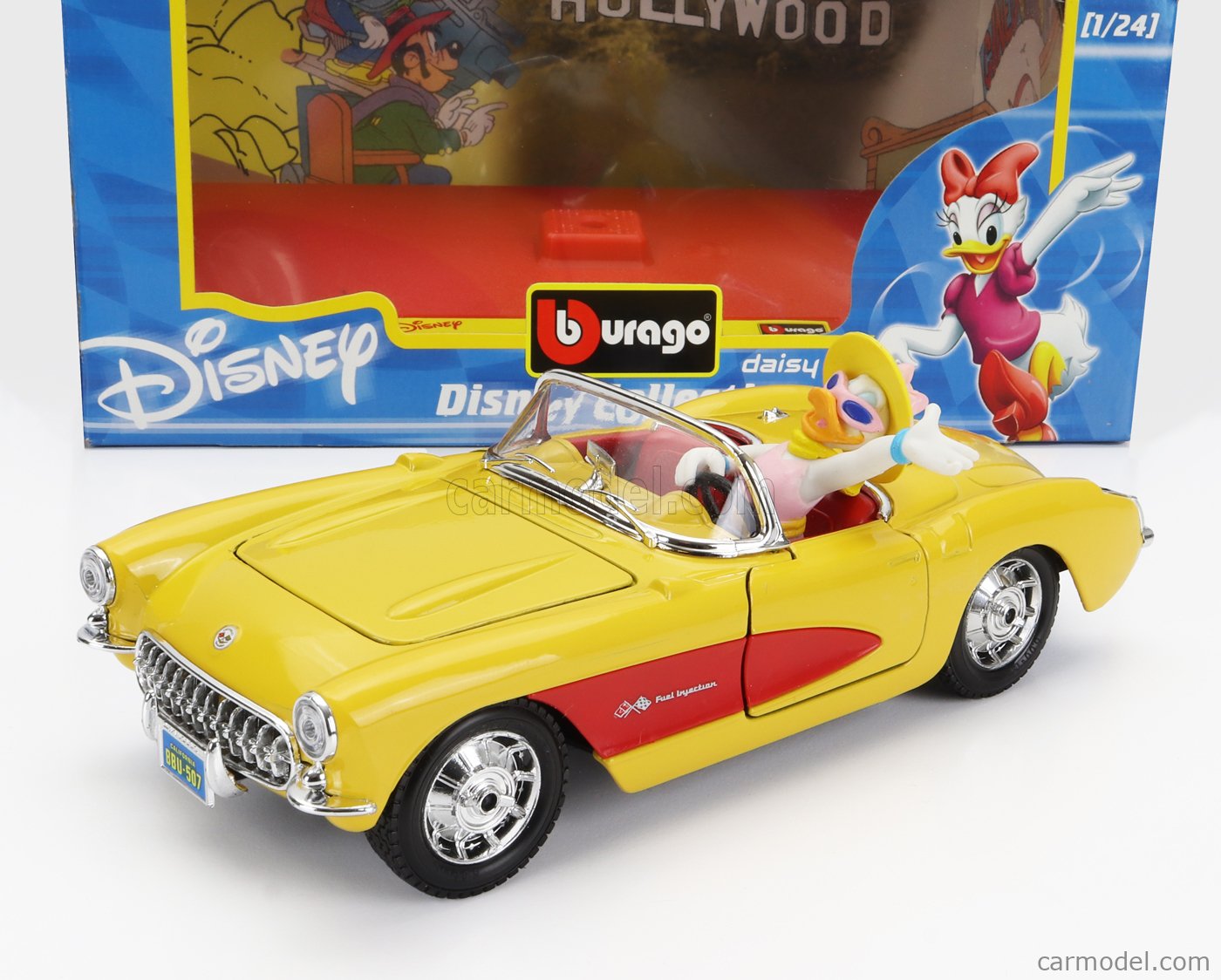 BURAGO 2306 Scala 1/24 | WALT DISNEY CHEVROLET CORVETTE SPIDER 1957 DI ...