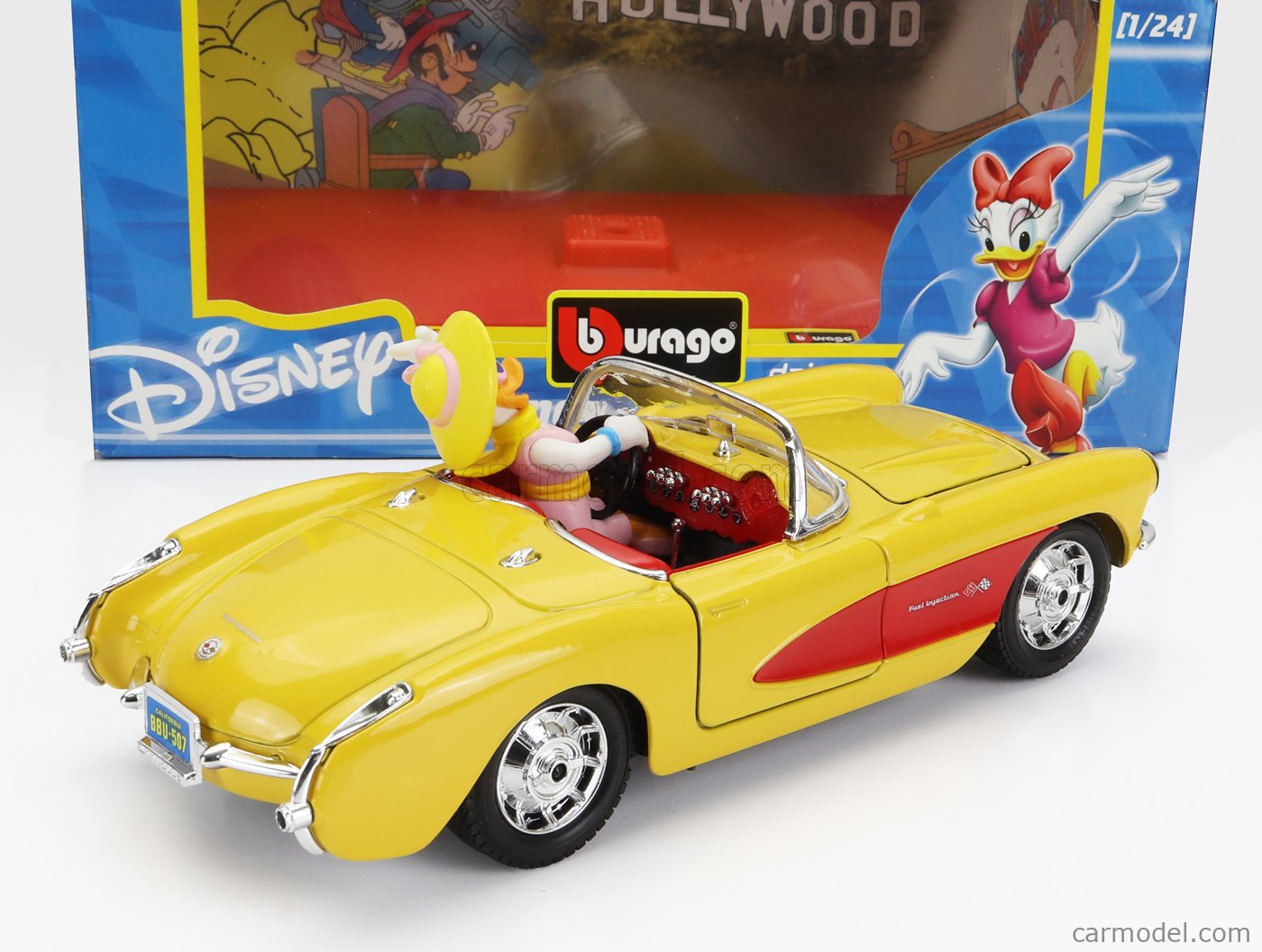BURAGO 2306 Scale 1/24 | WALT DISNEY CHEVROLET CORVETTE SPIDER 1957 DI ...