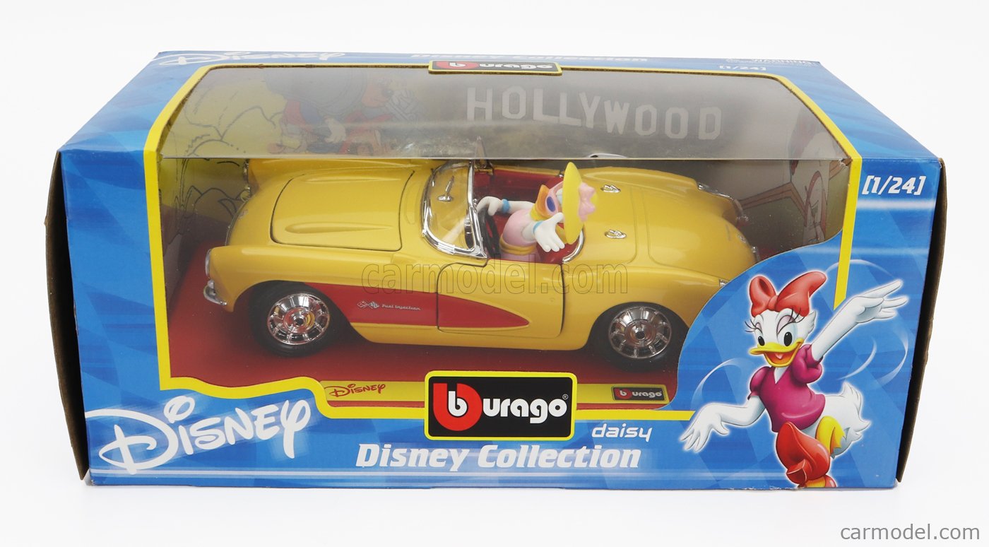 BURAGO 2306 Echelle 1/24 | WALT DISNEY CHEVROLET CORVETTE SPIDER 1957 ...