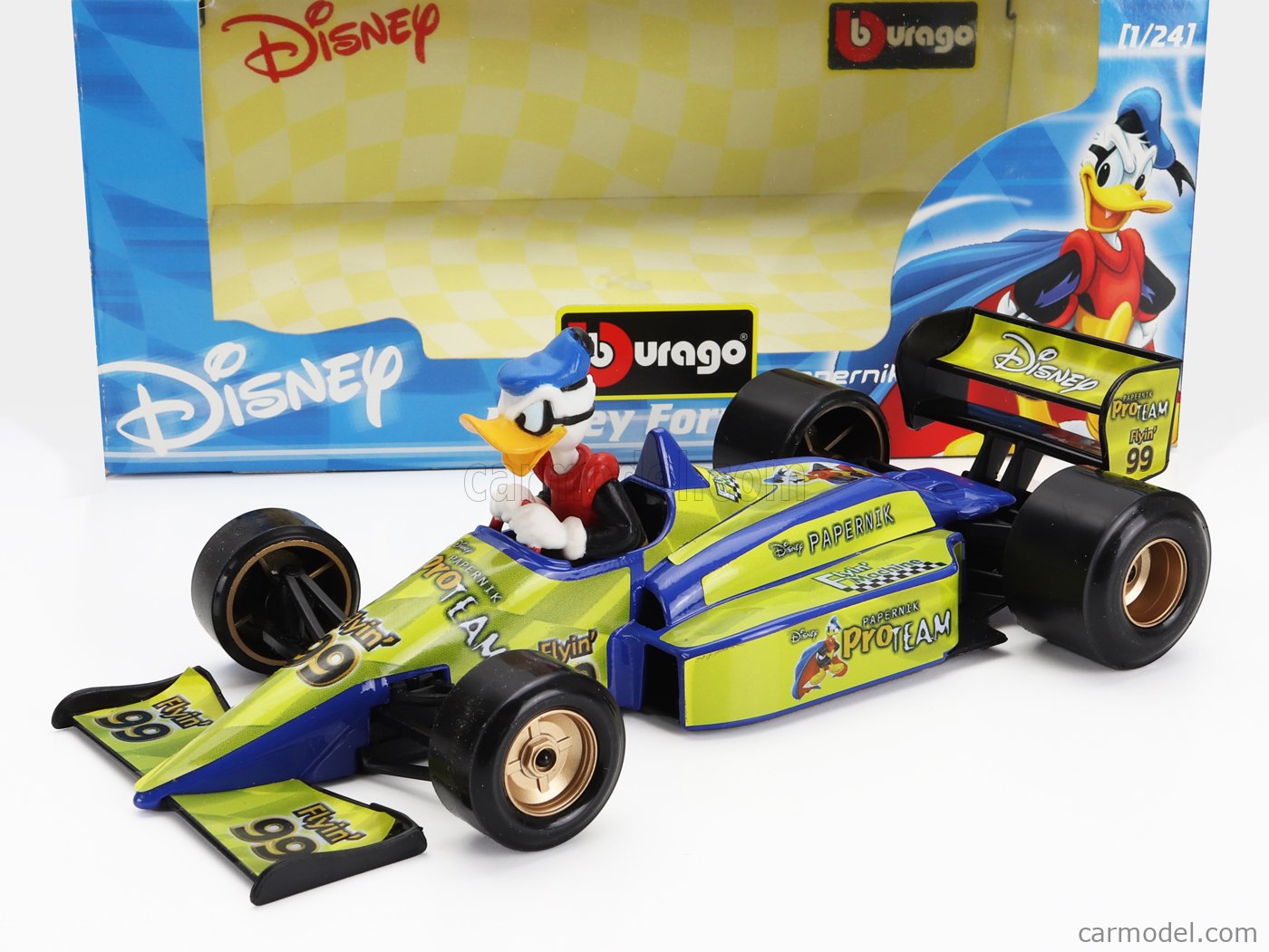 BURAGO 2907 Scale 1/24 | WALT DISNEY F1 N 99 RACING DI PAPERINIK ...