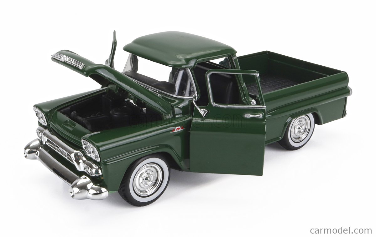 MOTOR-MAX 79385GR Masstab: 1/24 | GMC 1000 WIDESIDE PICK-UP 1958 GREEN