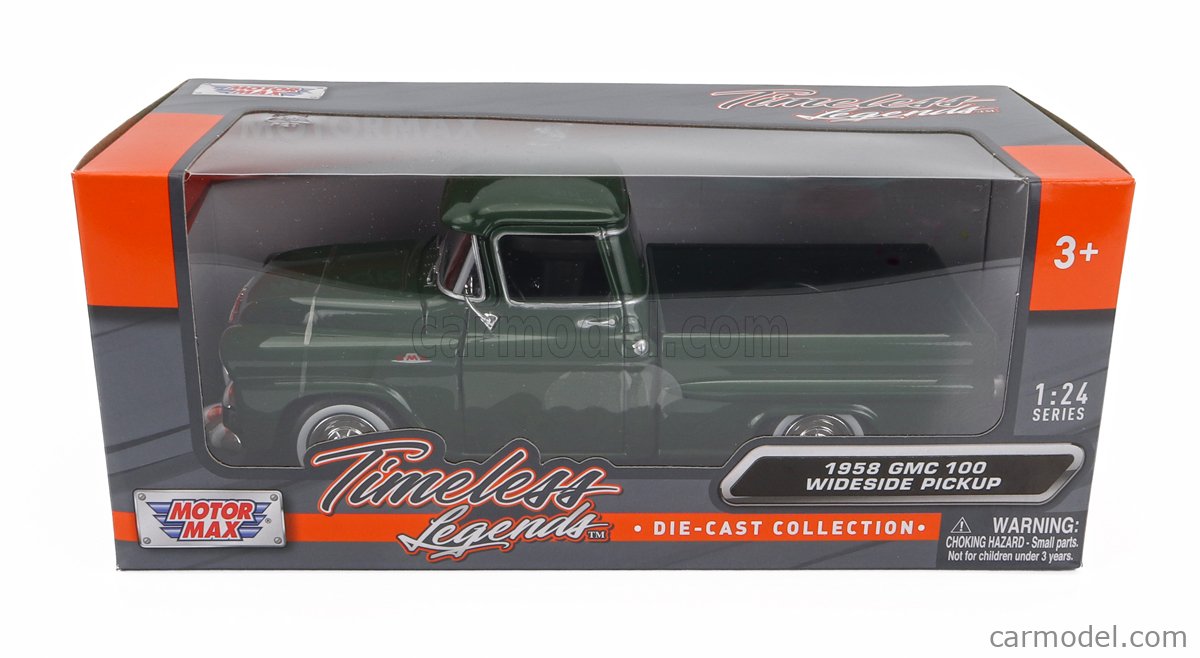 MOTOR-MAX 79385GR Masstab: 1/24 | GMC 1000 WIDESIDE PICK-UP 1958 GREEN