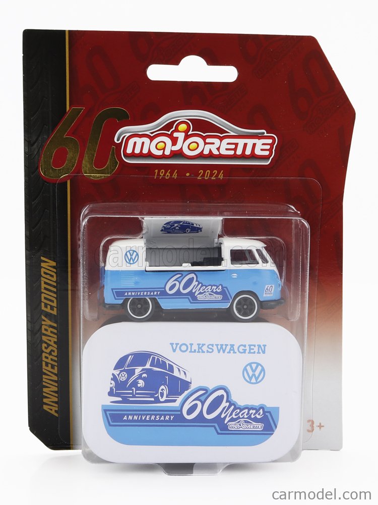 MAJORETTE 212054102-T1 Scale 1/64 | VOLKSWAGEN T1 VAN 1962 LIGHT BLUE WHITE