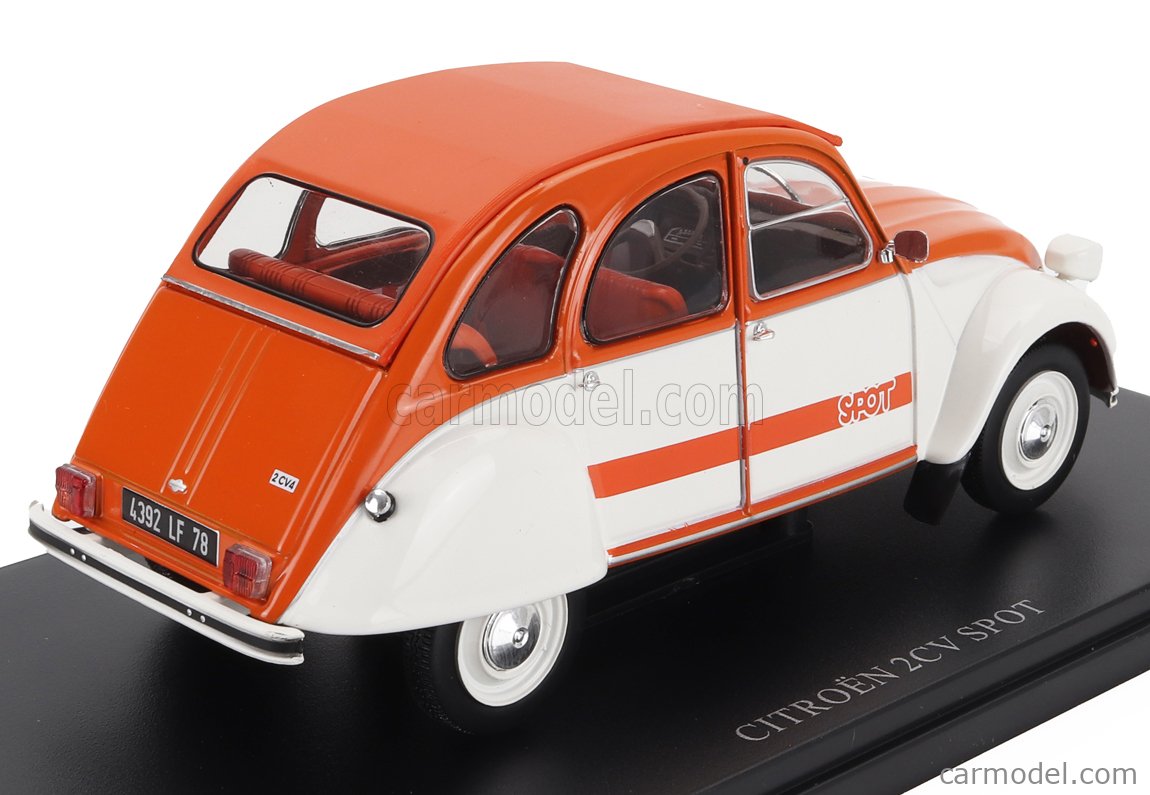 EDICOLA ABCIT054 Scale 1/24 | CITROEN 2CV SPOT 1976 WHITE ORANGE