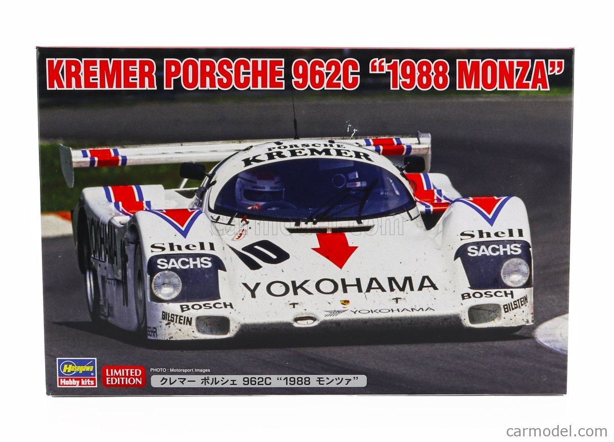 HASEGAWA 20662 Scale 1/24 | PORSCHE 962C TEAM KREMER N 10 MONZA RACING ...