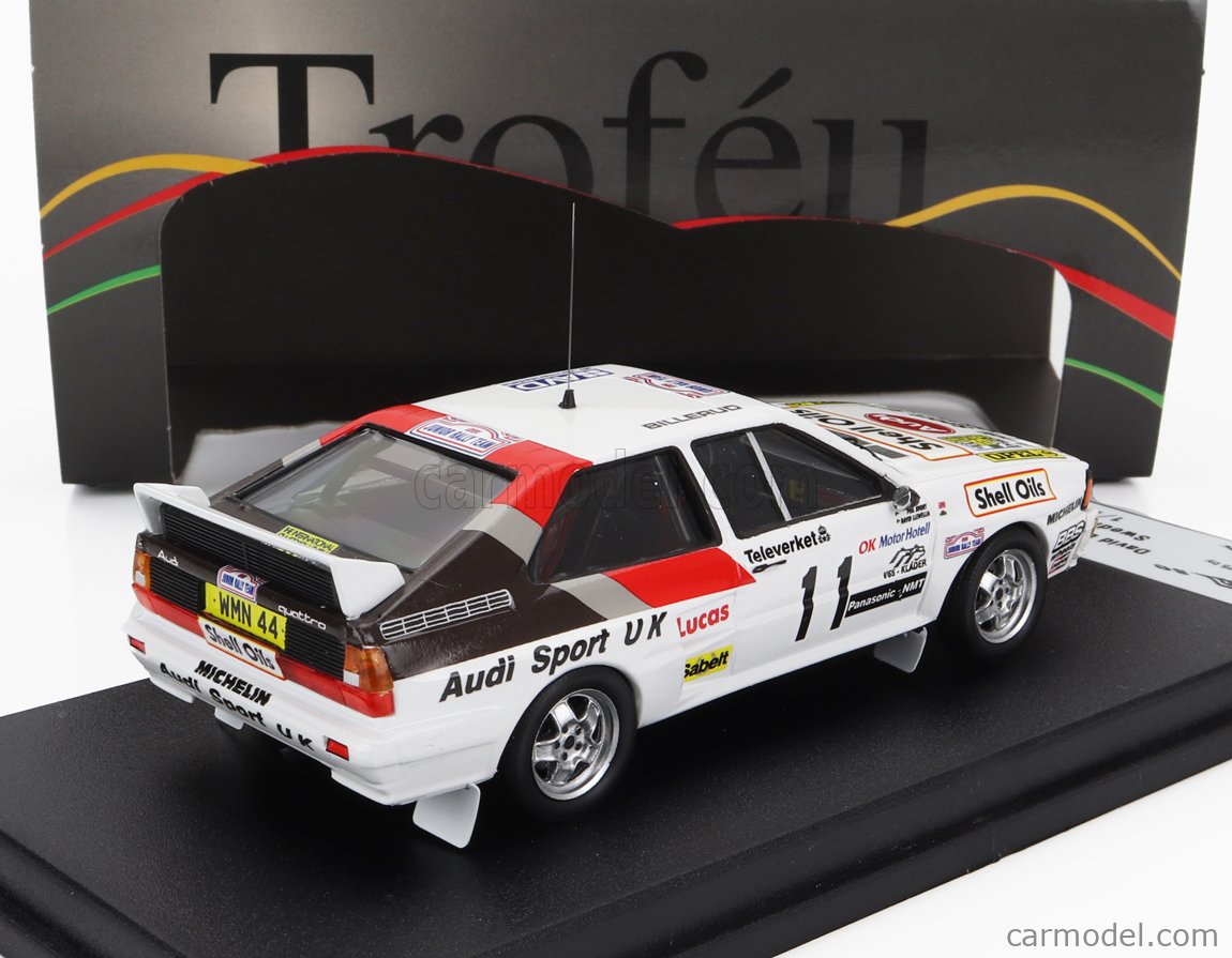 TROFEU TRRSE25 Scale 1/43 | AUDI QUATTRO (night version) N 11 RALLY ...