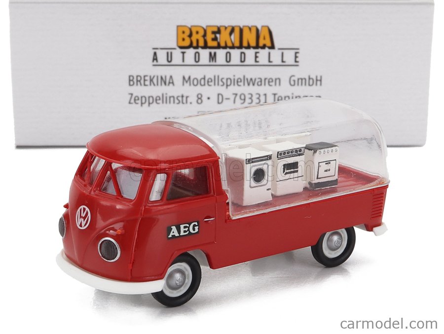 BREKINA PLAST BRE32865 Scale 1/87 | VOLKSWAGEN T1b PICK-UP AEG 1960 RED