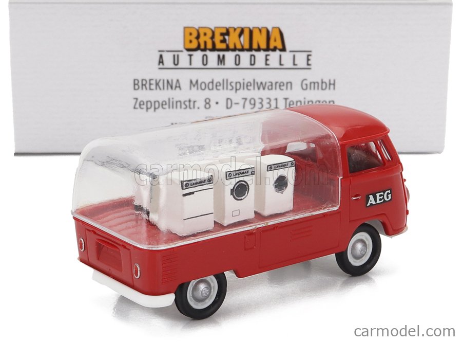 BREKINA PLAST BRE32865 Scale 1/87 | VOLKSWAGEN T1b PICK-UP AEG 1960 RED