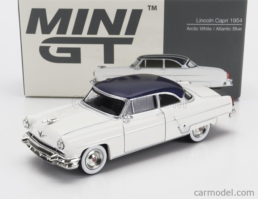 MINI-GT MGT00631-L Scale 1/64 | LINCOLN CAPRI LHD 1954 WHITE BLACK