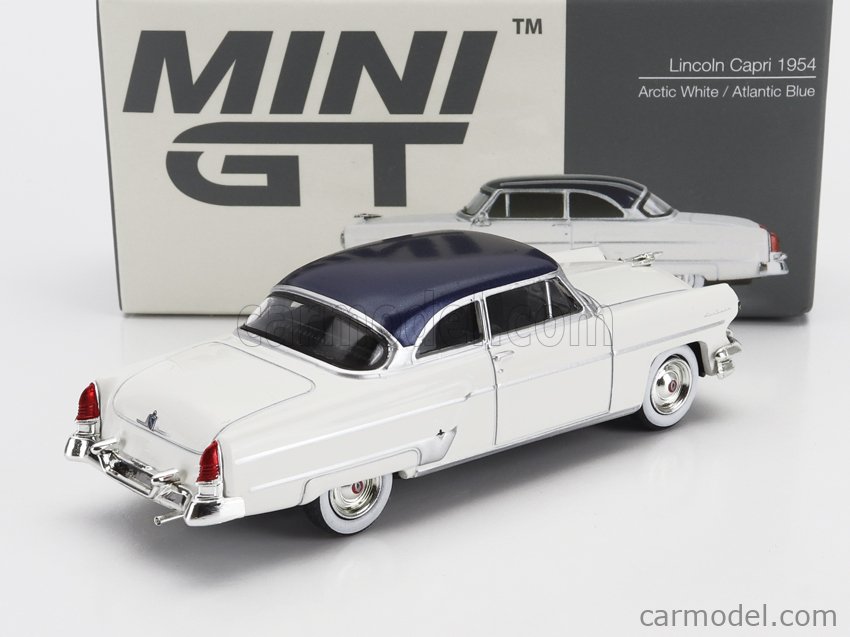 MINI-GT MGT00631-L Scale 1/64 | LINCOLN CAPRI LHD 1954 WHITE BLACK