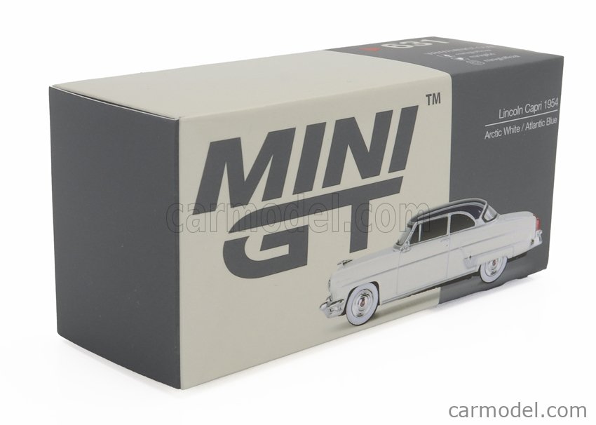 MINI-GT MGT00631-L Scale 1/64 | LINCOLN CAPRI LHD 1954 WHITE BLACK