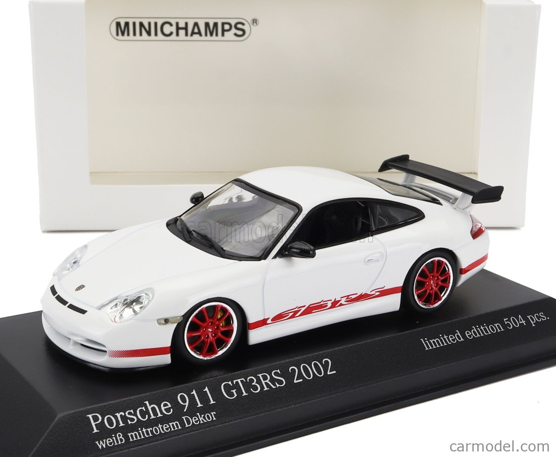 MINICHAMPS 403062028 Scale 1/43 | PORSCHE 911 996 GT3 RS COUPE 2003 WHITE RED