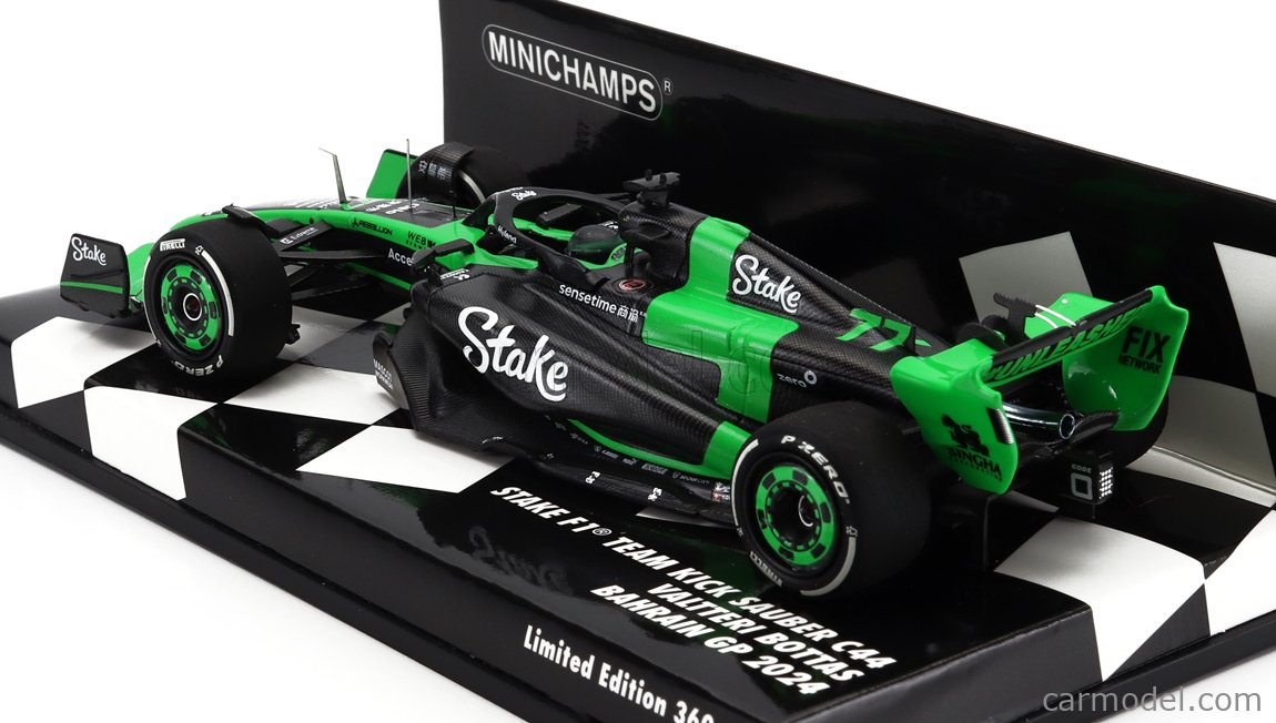 MINICHAMPS 417240177 Scale 1/43 | SAUBER F1 C44 TEAM STAKE KICK N 77 SEASON 2024 VALTTERI BOTTAS ...