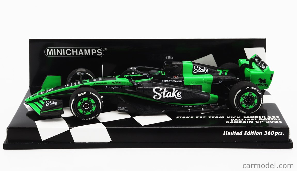 MINICHAMPS 417240177 Scale 1/43 | SAUBER F1 C44 TEAM STAKE KICK N 77 SEASON 2024 VALTTERI BOTTAS ...