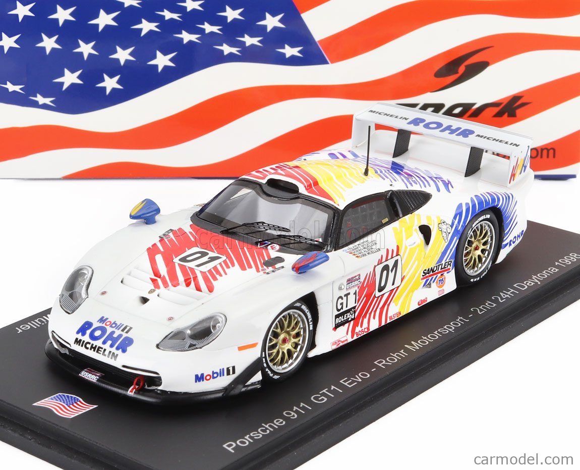 SPARK-MODEL US206 Scale 1/43 | PORSCHE 911 GT1 EVO TEAM ROHR MOTORSPORT ...